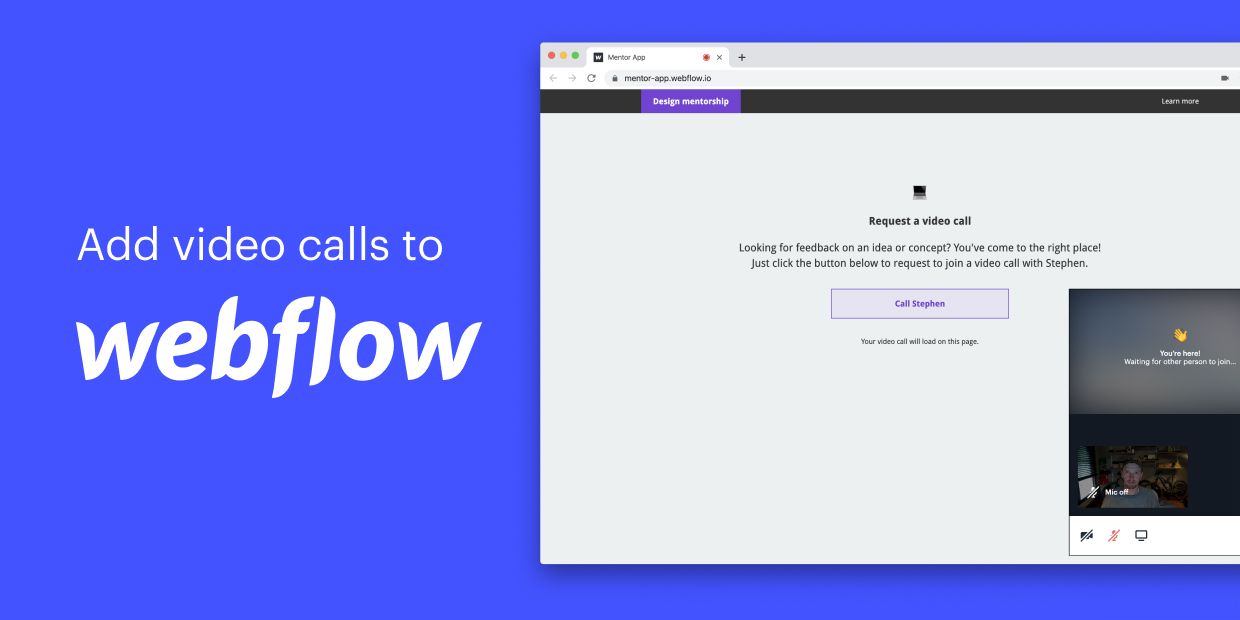 How to embed video calls on a custom Webflow site