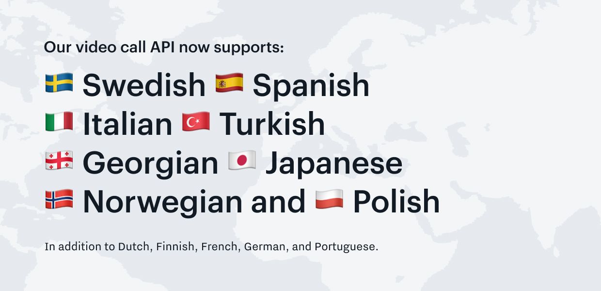 Daily’s prebuilt UI now supports over a dozen languages