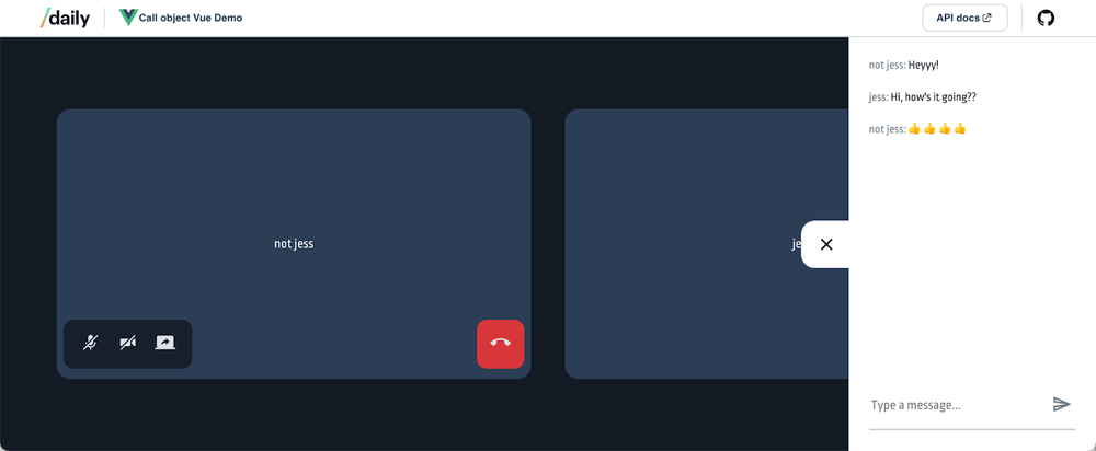 Build a custom chat widget in Vue with Daily’s sendAppMessage
