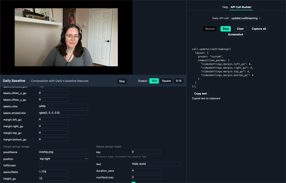 Add a frame to your live stream host’s video with Daily’s VCS