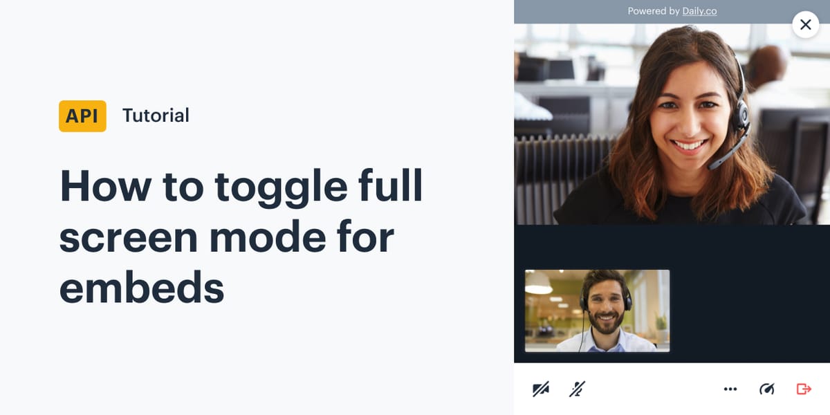 Make video calls full-screen with your own website links